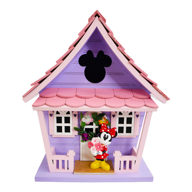 Minnie Mouse Bird House, Pink | BirdHousesAndBaths.com